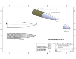 Supercavitating Firearm Tungsten Projectile Design